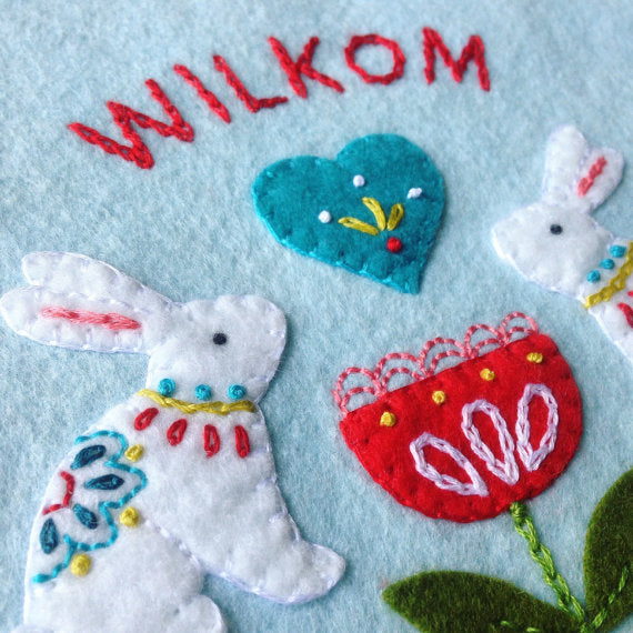 Dutch Bunny Embroidery PDF pattern – Betz White's Shop