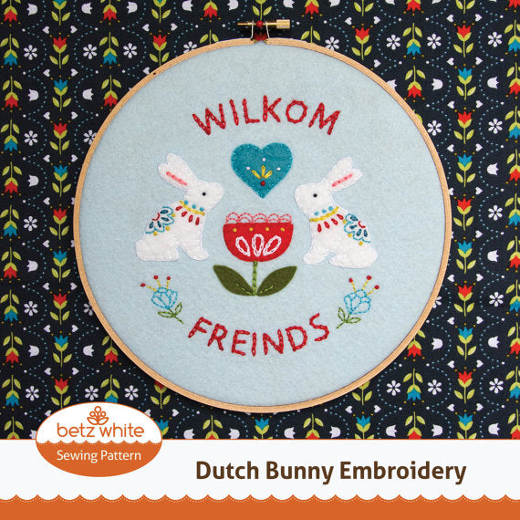 Dutch Bunny Embroidery PDF pattern – Betz White's Shop
